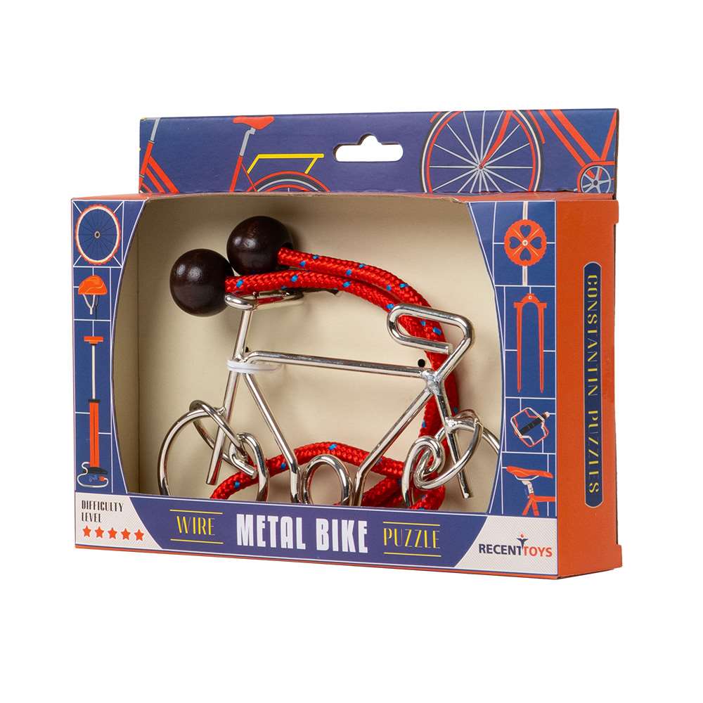 METAL BIKE WIRE PUZZLE, REMOVE, BIKE, LOCK