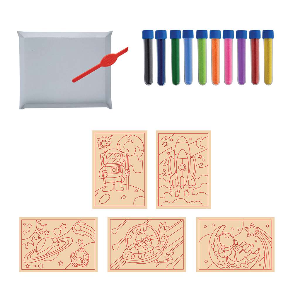 SAND ART NEON SET, SPACE, SAND, NEON, COLOURFUL, CREATIVE, CARD ...