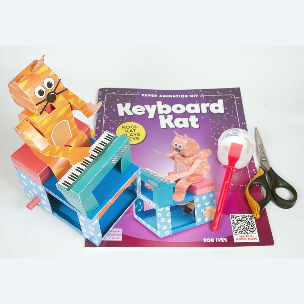 Keyboard Cat Paper Animation Kit – Happy Puzzle