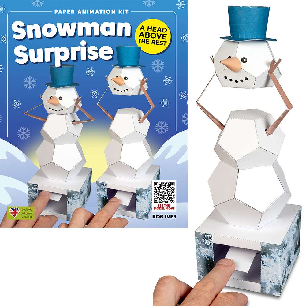 Snowman Paper Animated Craft Kit — Happy Puzzle