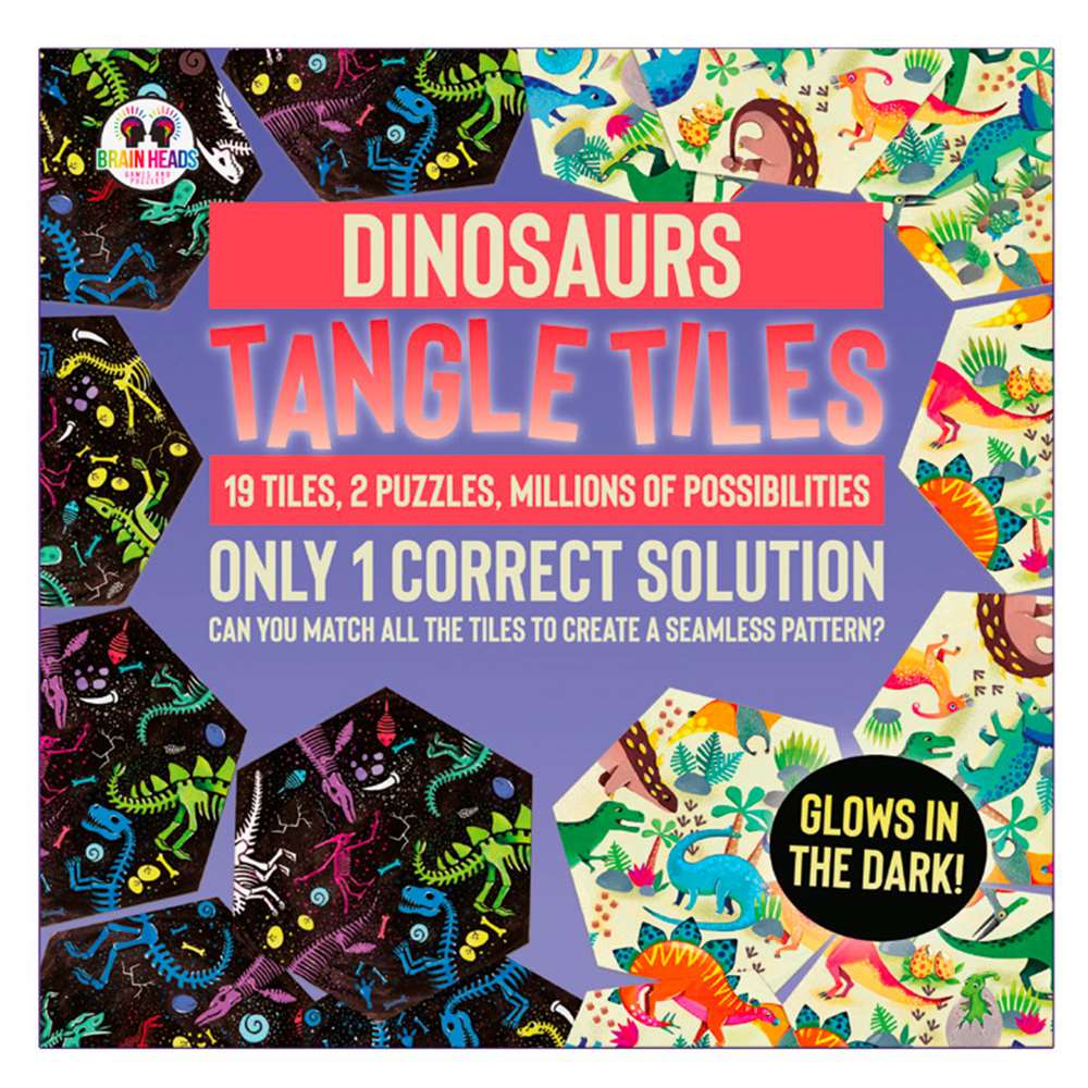 Dinosaur Tangle Tiles Double Sided Game By Funtime Gifts