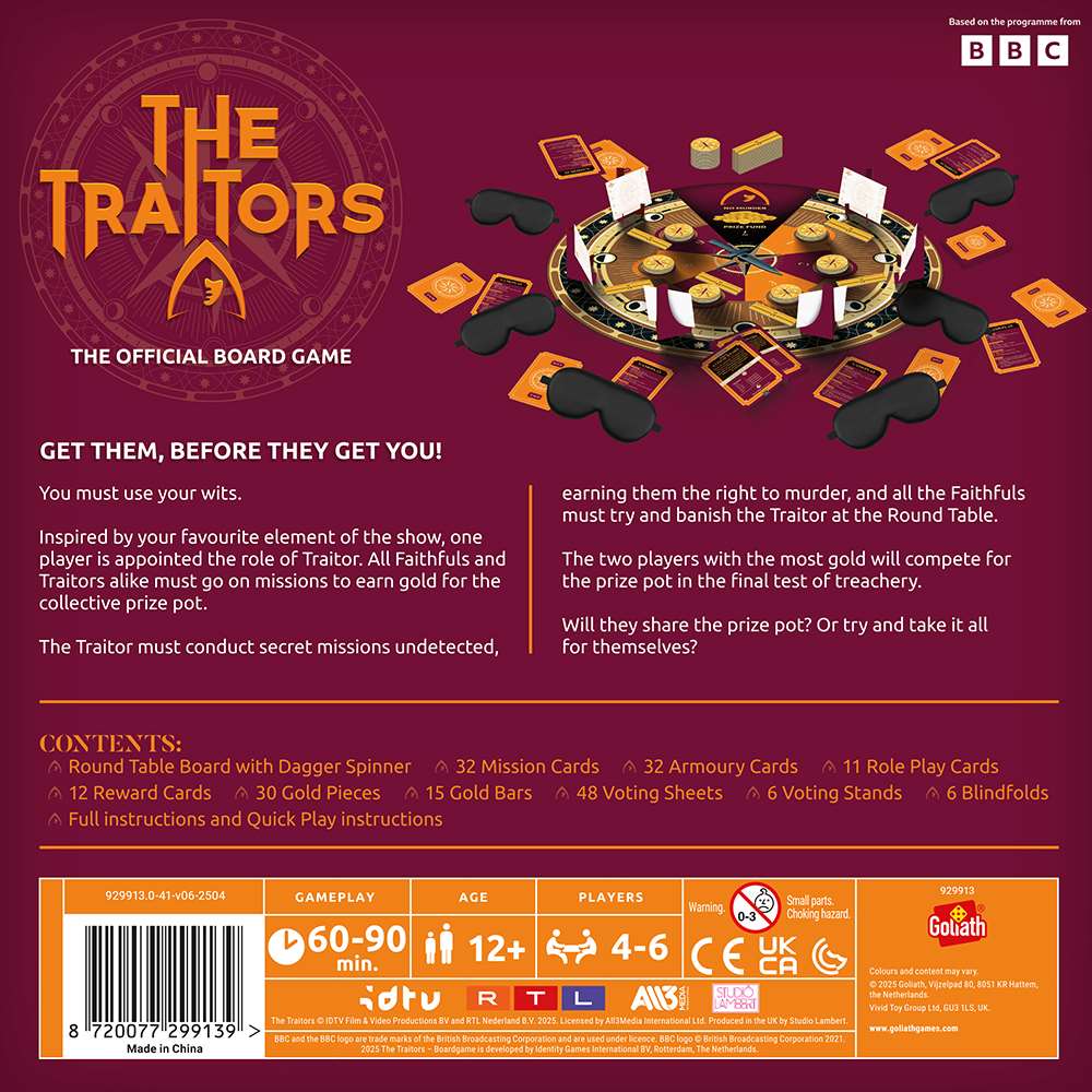 The Traitors Official Board Game By Vivid