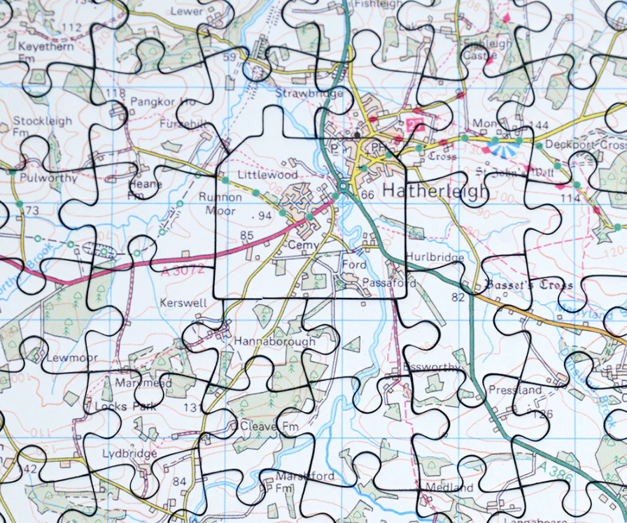 Personalised Postcode Map Jigsaw 400 Piece – Happy Puzzle