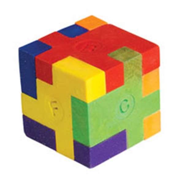 Puzzle Cube Eraser 6-Piece Challenge By Happy Puzzle