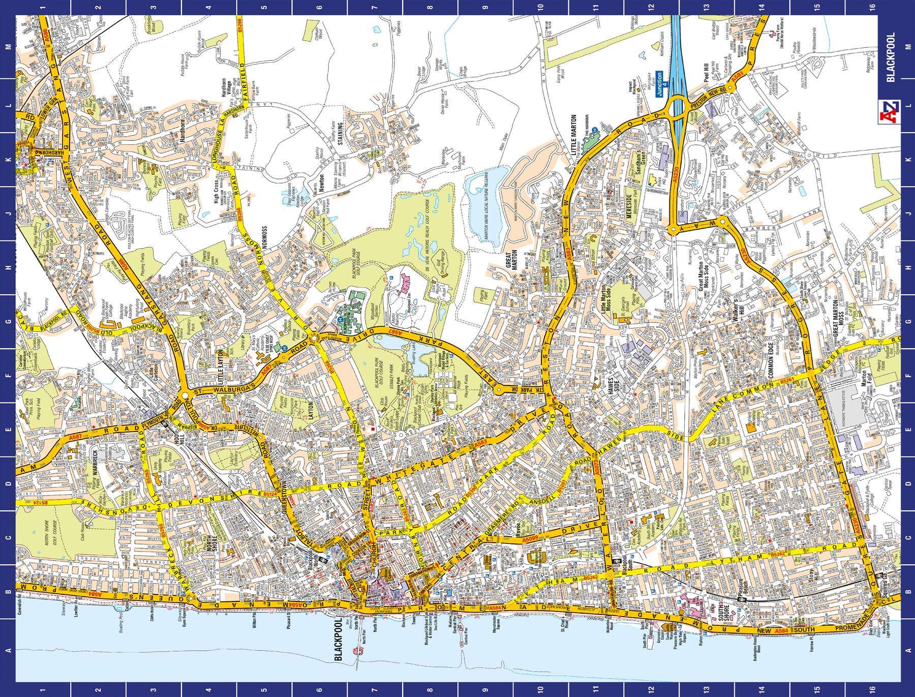 A to Z Map of Blackpool 1000-Piece Jigsaw –By All Jigsaw Puzzles